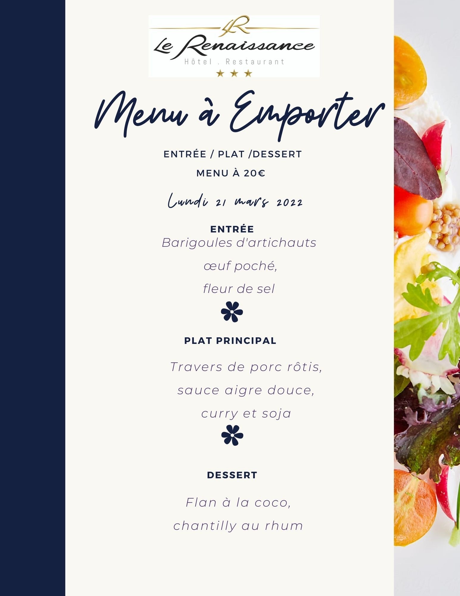 Les Menus du Renaissance - Stade Montois Rugby - Landes