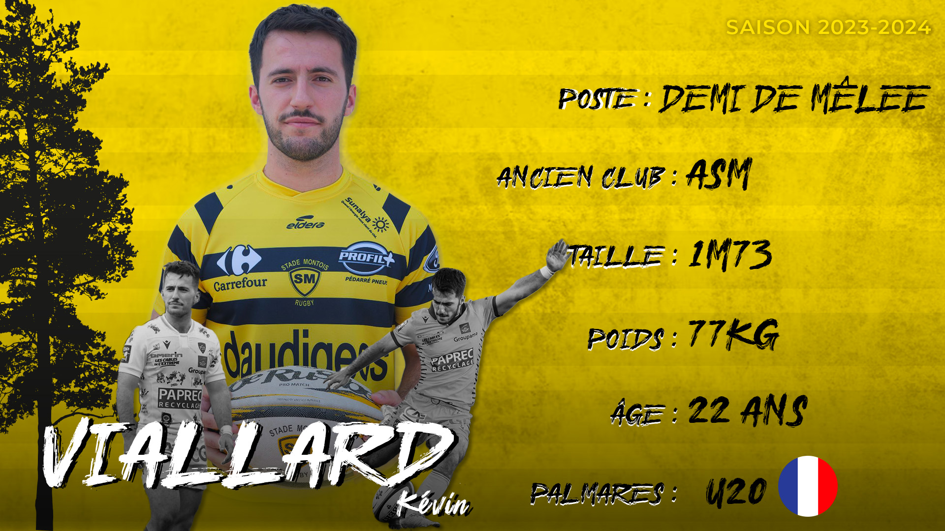 Kevin VIALLARD, arrive en prêt - Stade Montois Rugby - Landes